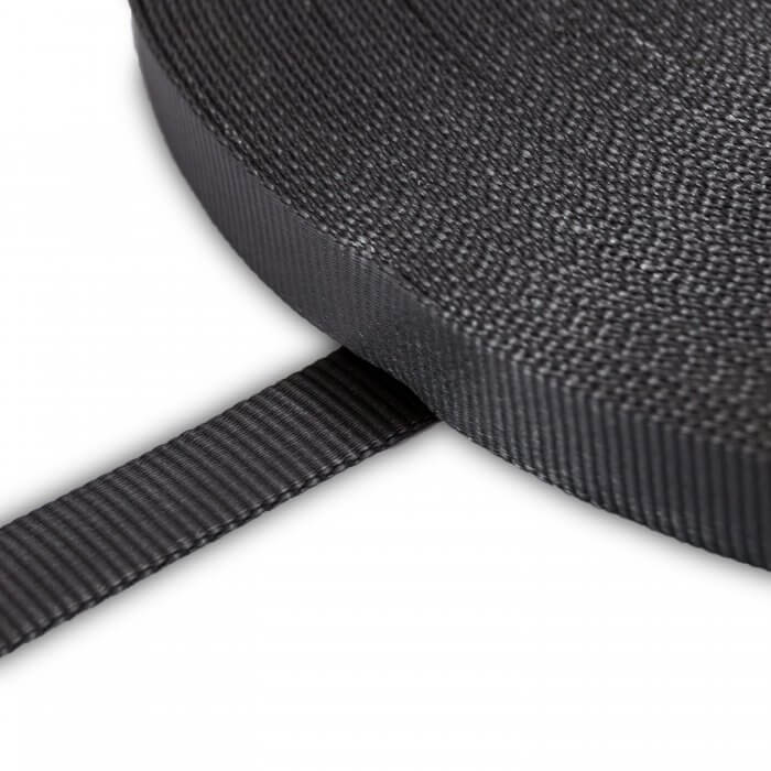 Polyester band 35 mm - 3750 kg - 100 m op rol - zwart | METALTIS